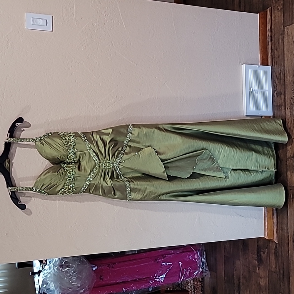 Precious Formals Chartreuse Gown - Gem